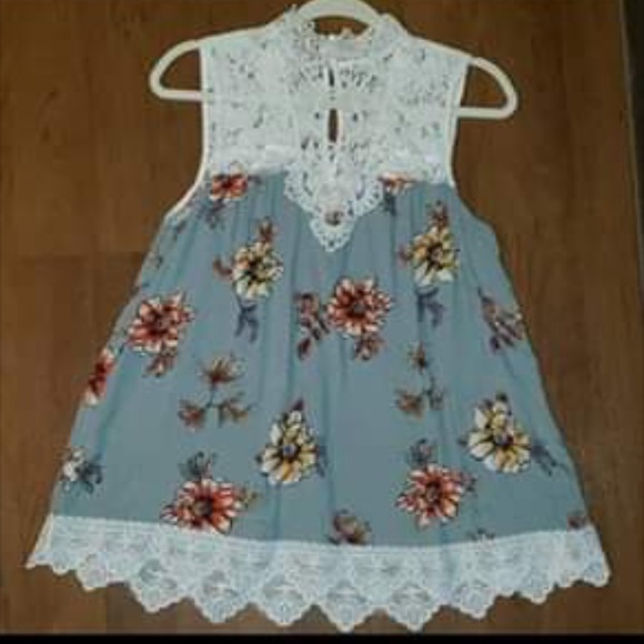 entro | Tops | Nwt Sage Green Lace Floral Tank Top | Poshmark